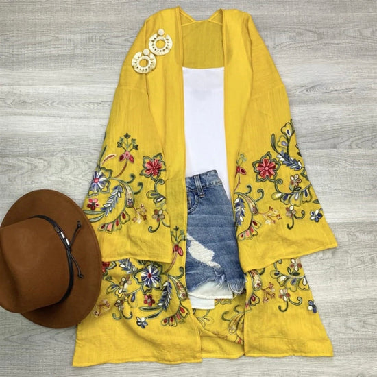 Long sleeve Embroidered Summer Cardigan – PRESTIGE