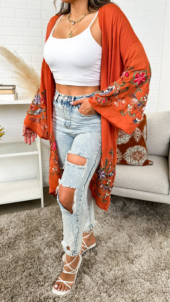 Long sleeve Embroidered Summer Cardigan – PRESTIGE